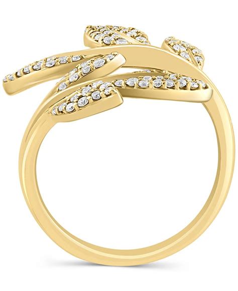 Effy Collection Effy® Diamond Vine Motif Bypass Ring 58 Ct Tw In