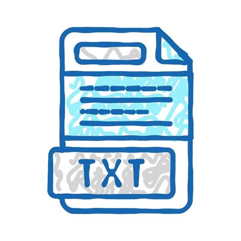Txt File Format Document Icon Doodle Illustration 62460724 Vector Art