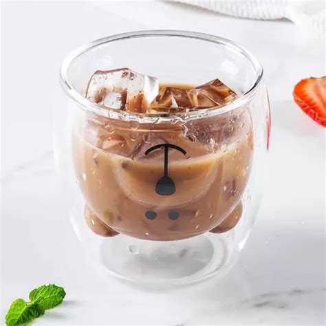 Taza De Vidrio Doble Pared En Forma De Oso en venta en Vicente López Bs