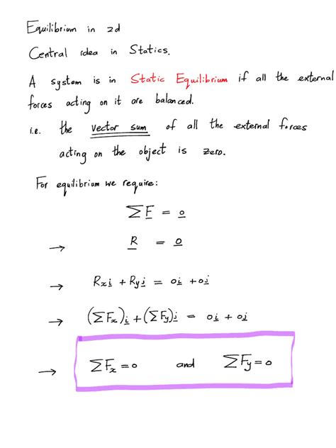 Week 9 Lecture Notes Particle Equilibrium In 2 D Pdf