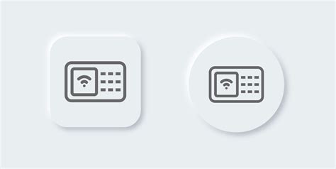 Security Code Line Icon In Neomorphic Design Style Password Signs