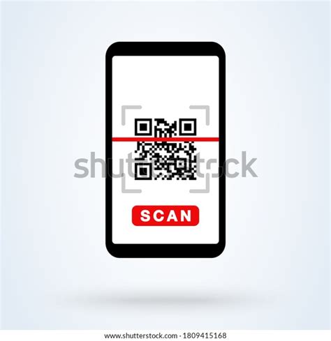 Qr Code Scanning Smartphone App Linear Stock Illustration 1809415168 Shutterstock