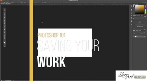 Photoshop Saving Methods Story Art Education