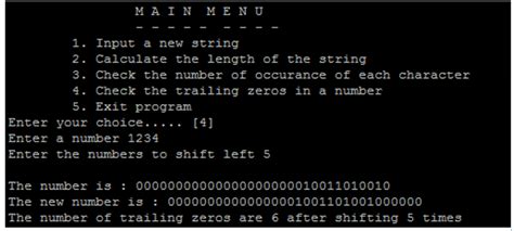 solved you are required to use the same menu driven program