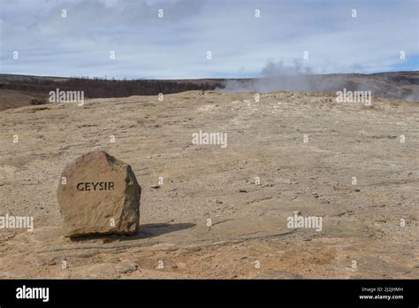 Geysir Iceland Strokkur Hot Spring In The Geysir Geothermal Area