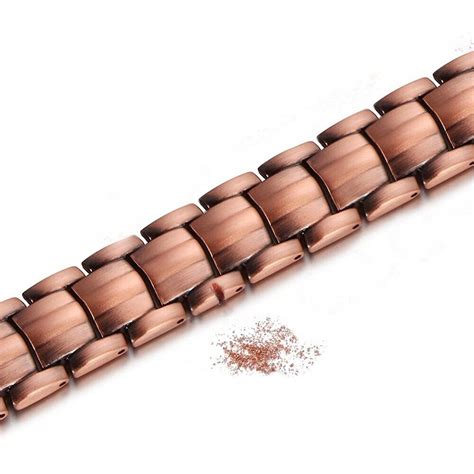 Double Strength Mens Women Pure Copper Magnetic Therapy Bracelet