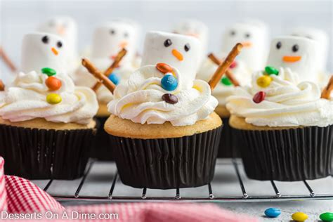 Snowman Cupcakes Melted Snowman Cupcakes Recipe