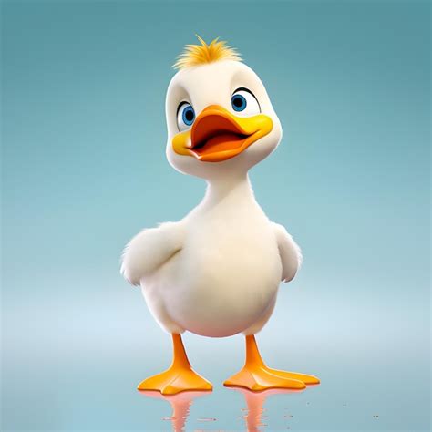 Premium Ai Image Animated Cartoon Duck Animated