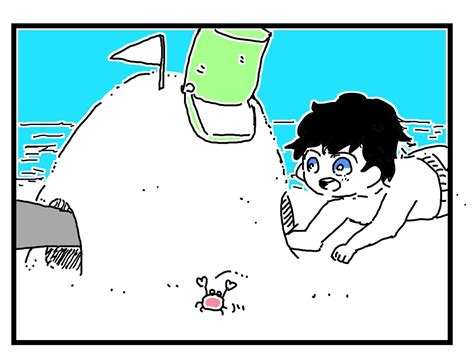 「海に行きたいと夜勤明けの頭で描いた 」かざみの漫画