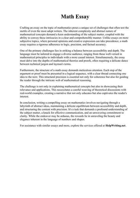 Math Essaypdf