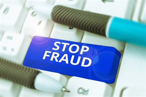 Inspiration Showing Sign Stop Fraud Concept Meaning Campaign Advices
