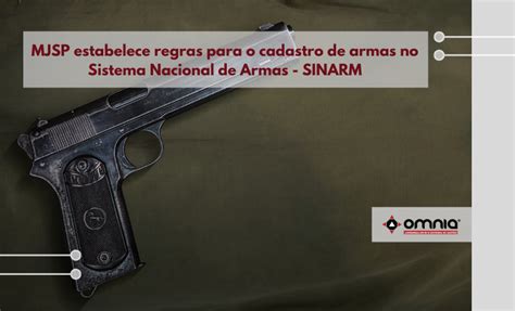 MJSP Estabelece Regras Para O Cadastro De Armas No Sistema Nacional De