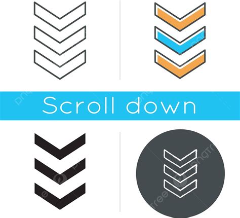 Vertical Scrolling And Download Indicator Icons Art Symbol Pack Vector Art Symbol Pack Png