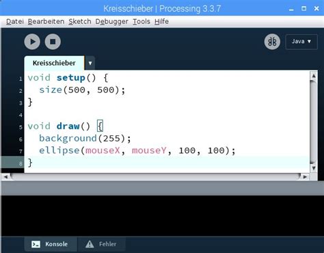 Einführung in Programmierung mit Processing Raspberry Pi Geek