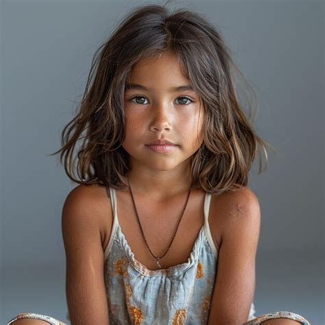 An Indian Young Girl In A Solid White Background Premium Ai Generated