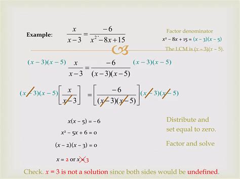 Solving Rational Equations Pptx Physics Science
