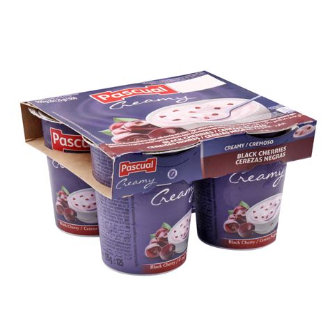 Pascual Creamy Yogurt Black Cherries 4 X 125 G Online At Best Price