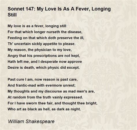 William Shakespeare Sonnet Love Poems Sitedoct Org