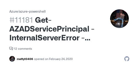 Get Azadserviceprincipal Internalservererror Govcloud · Issue
