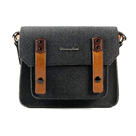 Herringbone Papaspocket Small Shoulderbag Camera Charcoal Jakarta Camera