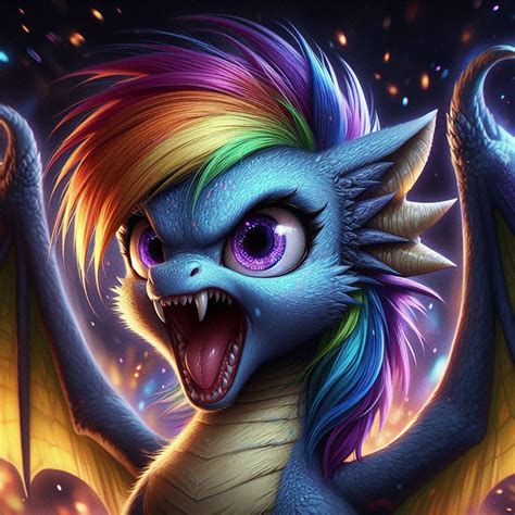 Bing Ai Rainbow Dash Dragon Fur Dragon Nigh 3 By Paulosc Yumisilva On Deviantart