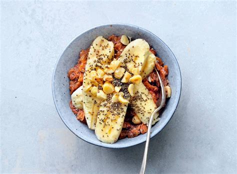 Havermoutpap Met Banaan En Walnoten Recept Allerhande Albert Heijn