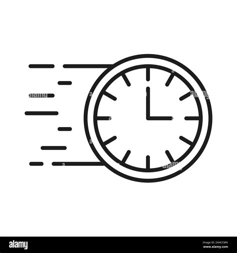 Fasting Time Icon Vector Symbol Or Sign Set Collection In Black And White Outline Stock Vector
