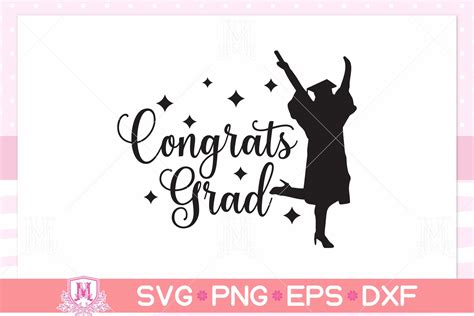 Congrats Grad Svg Png Eps Dxf Graphic By Miraclenow · Creative Fabrica