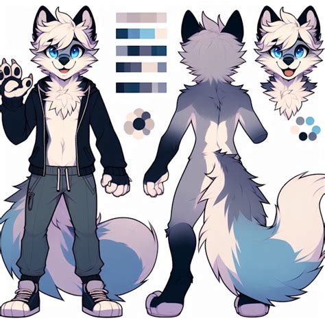 Draw Furry Art Reference Sheet Character Vtuber Illustration Mlp Anthro