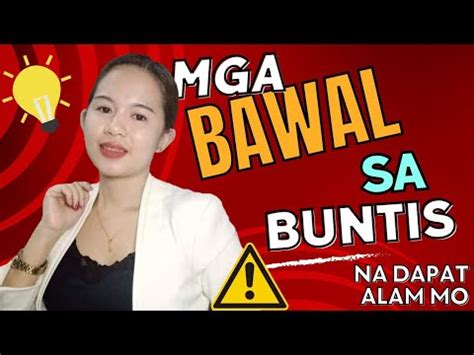 Mga Bawal Sa Buntis St Trimester Youtube
