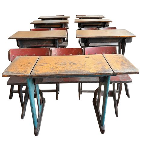 Classroom School There Are Tables And Desks No One An Empty Classroom
