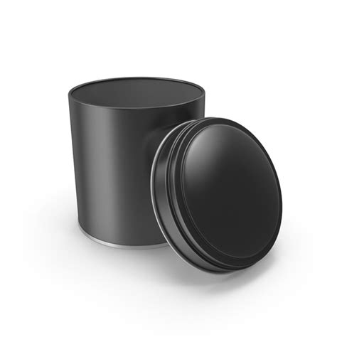 Open Tin Black 3d Object 2311337821 Shutterstock