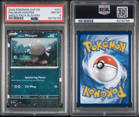 Paldean Wooper Psa 8 Obsidian Flames Black Star Promo Svp 041