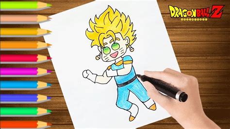 كيف ترسم فيجيتو رسم كيوت من دراغون بول زد رسم انمي سهل رسم كيوت