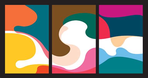 벡터 일러스트 레이 션 의 다채로운 액체와 유체 추상 에 대 한 배너 템플릿 0명에 대한 스톡 벡터 아트 및 기타 이미지 0명 3차원 형태 개념 Istock