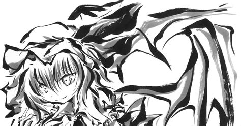 東方 東方墨絵で描いてみた 【28回目】 うらんふのマンガ 漫画 墨絵 Pixiv