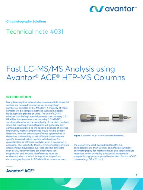 Fast Lc Ms Ms Analysis