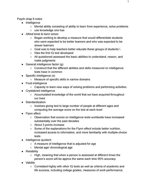Psych Chap 8 Notes From Chapter 8 Content Psych Chap 8 Notes