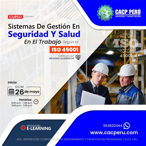 CACP Perú Curso Sistemas De Gestión En Seguridad Y Salud En El