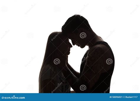 Passionate Sensual Attractive Young Couple In Love Man Caresses Woman