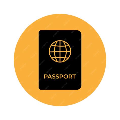 Premium Vector Passport Icon On Orange Background