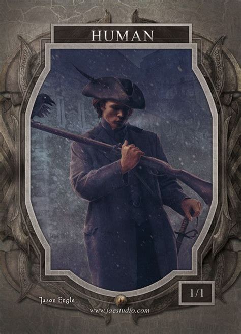 Human Token For Mtg Jason Engle Dark Fantasy Art Mtg Magic The
