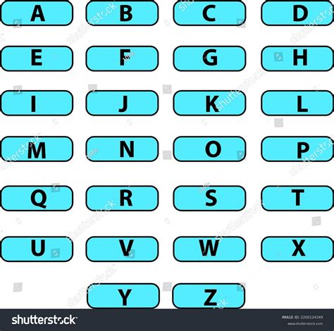 Z Alphabet Chart Reading Chart Kindergarten Stock Vector Royalty Free