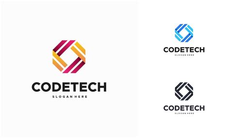 Premium Vector Modern Coding Logo Designs Concept Vector Programmer Technology Logo Icon Vector