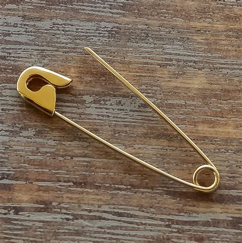 125 Inch Gold Solid Safety Pin Gold Safety Pin Jewelry Gold Safety Pin