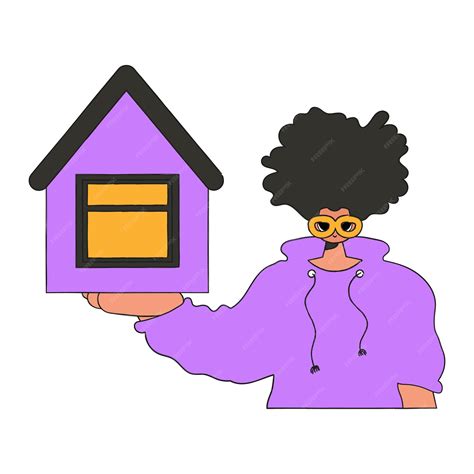 Premium Vector Male Real Estate Agent Holding A House Selling And