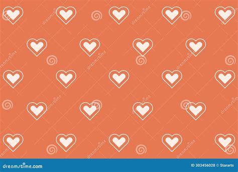 Cute And Minimal Love Heart Pattern For Textile Fabric Print Stock Vector Illustration Of