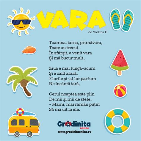 VARA poezie de grădiniță
