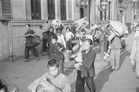 Refugee Families Shanghai Historical Photographs Of China