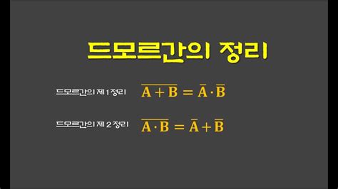 논리 회로3 드 모르간의 정리법칙에 대하여 설명합니다 Youtube 논리 회로3 드 모르간의 정리법칙에 대하여 설명합니다 Youtube